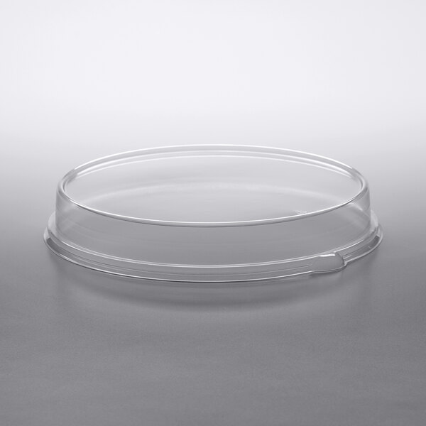 Solut 04629-0200 10 1/4" Clear Round Low Dome To-Go Plate Lid - 200/Case