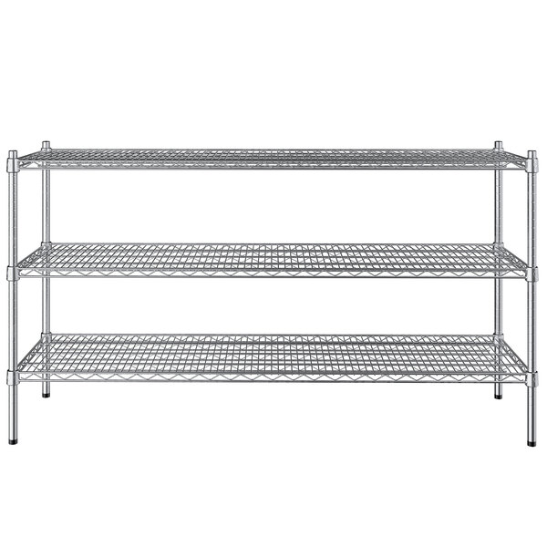 Regency 18" x 60" NSF Stainless Steel 3-Shelf Kit with 34" Posts