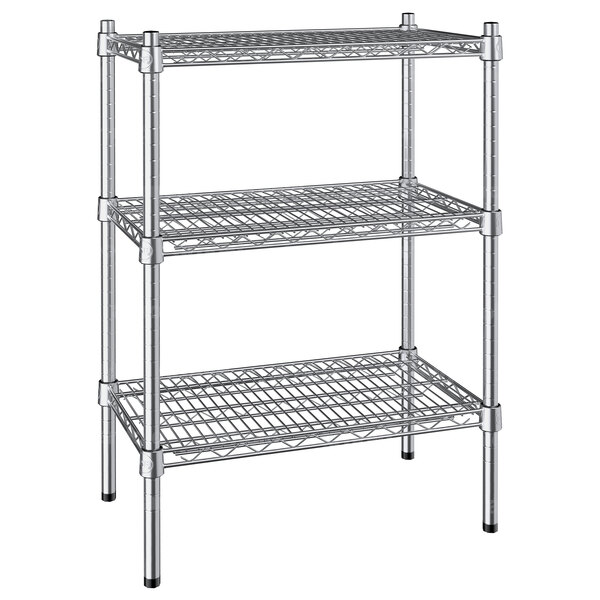 Regency 14" x 24" x 34" NSF Stainless Steel 3-Shelf Kit