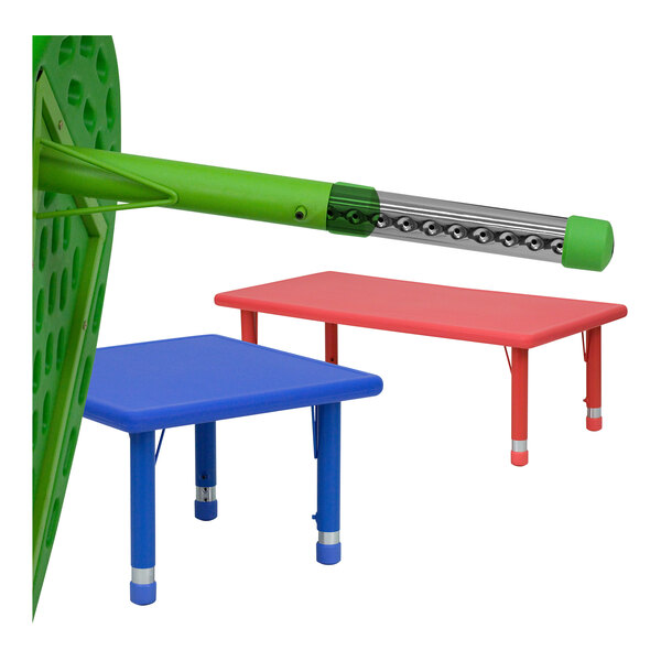 Flash Furniture Wren 14 1/2"-23 3/4" Adjustable Height Square Green ...