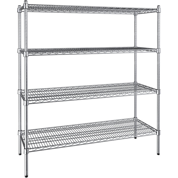 Regency 18" x 48" NSF Chrome 4-Shelf Kit with 54" Posts