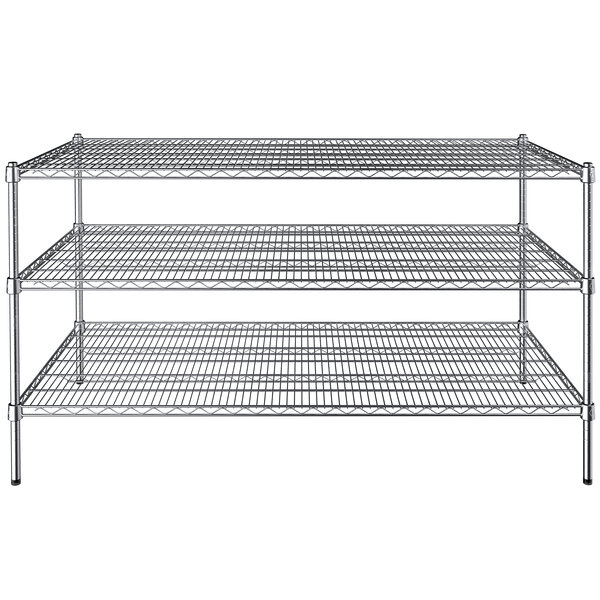 Regency 30" x 60" NSF Chrome 3-Shelf Kit with 34" Posts