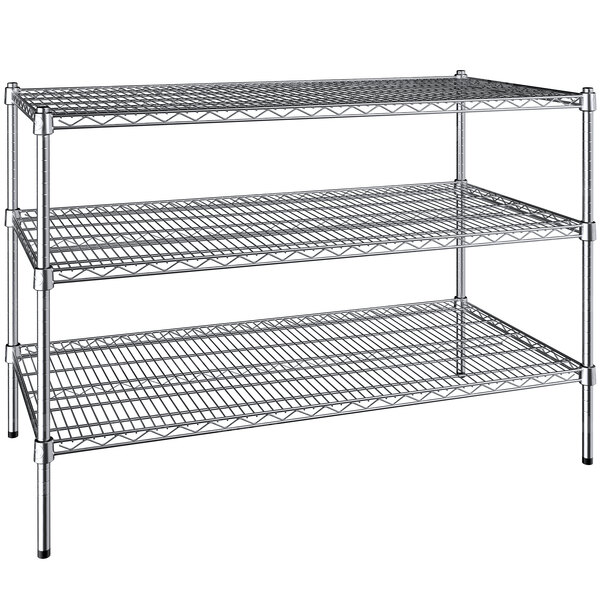 Regency 24" x 48" x 34" NSF Chrome 3-Shelf Kit
