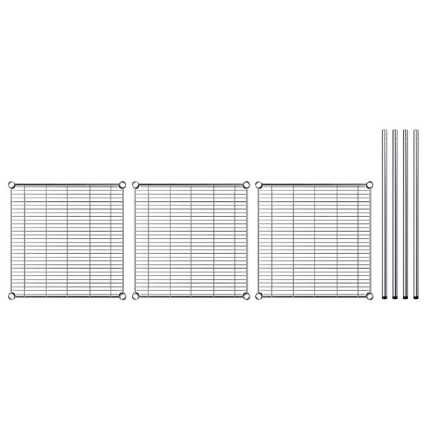 Regency 24" x 24" x 34" NSF Chrome 3-Shelf Kit