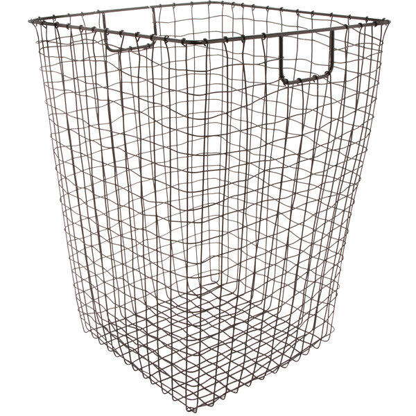 GET WB-301-MG Breeze 16 1/2" x 25" Square Metal Gray Storage Basket