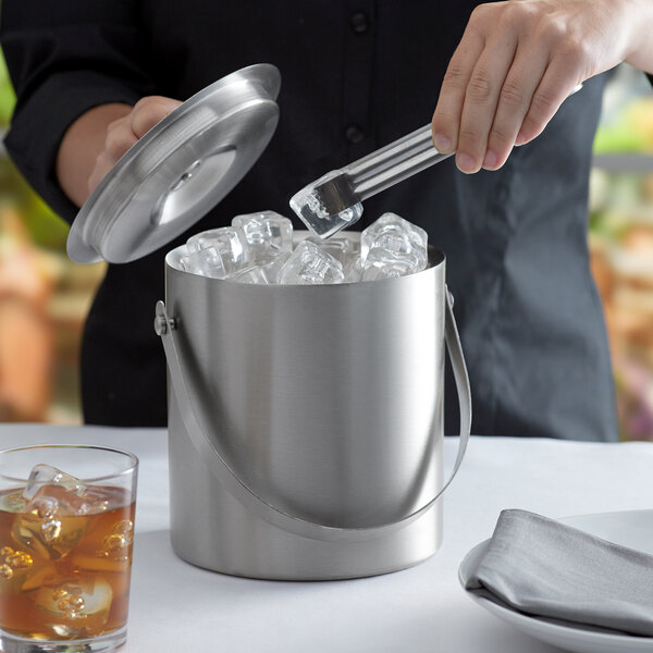 Franmara 9283 Jamboree Double Wall Brushed Stainless Steel 2 Qt. Ice ...