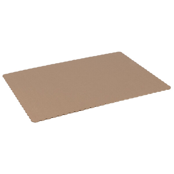 25" x 18" Gold Laminated Rectangular Full Sheet Cake Pad - 50/Bundle