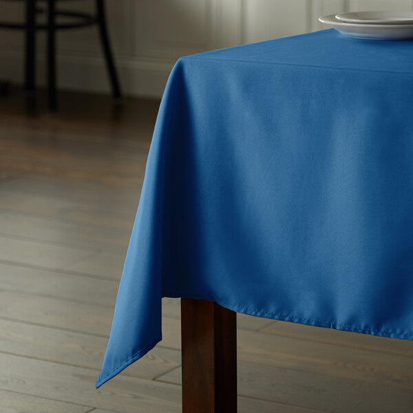 Intedge 54" x 114" Rectangular Light Blue 100% Polyester Hemmed Cloth ...