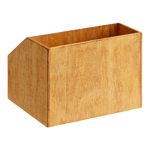 American Metalcraft PWC7 7 1/2" x 6 1/2" x 5 1/8" Natural Poplar Wood ...