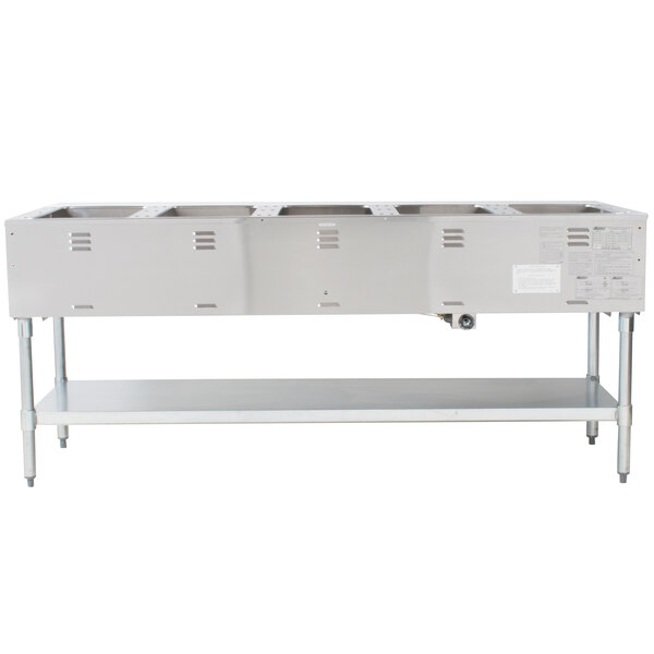 Eagle Group AWT5 Natural Gas Five Pan Water Bath Steam Table - Sealed Well