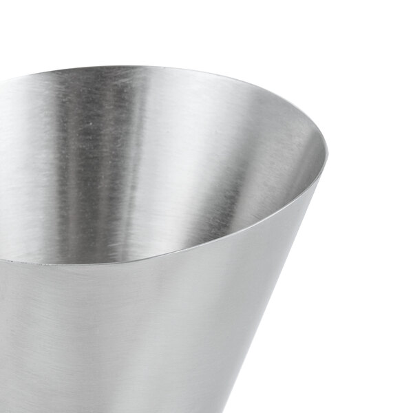 Tablecraft R57 7" Brushed Stainless Steel Footed French Fry Cone