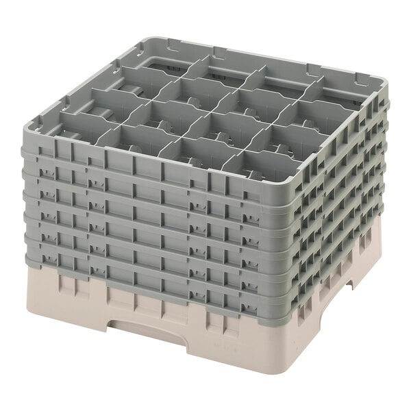 Cambro 16S1214184 Camrack 12 5/8" High Customizable Beige 16 ...