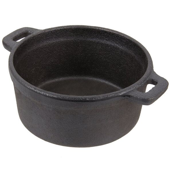 American Metalcraft CIPR5500 17 oz. Pre-Seasoned Mini Cast Iron Pot ...
