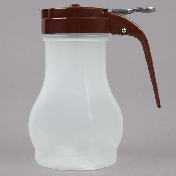 Tablecraft PP410B 10 oz. Polypropylene Teardrop Syrup Dispenser with ...