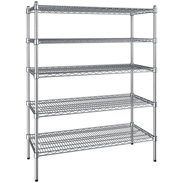 Regency 18" x 42" NSF Chrome 5-Shelf Kit with 54" Posts