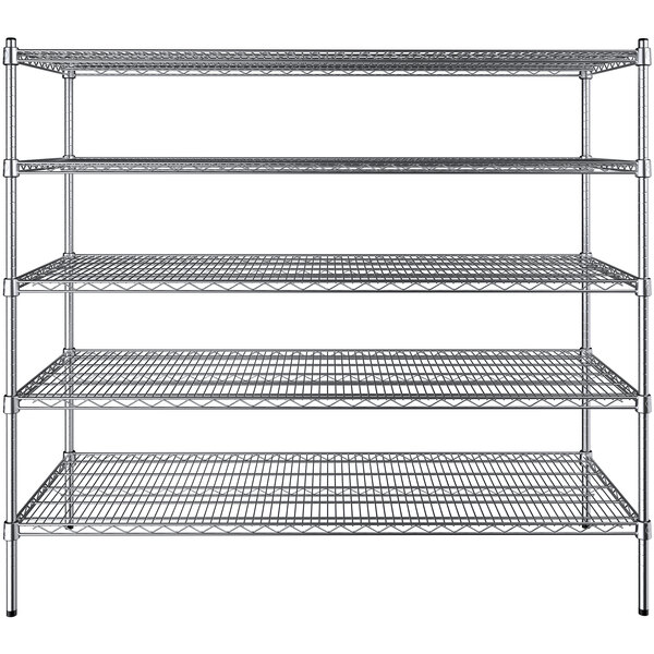 Regency 24" x 60" NSF Chrome 5-Shelf Kit with 54" Posts