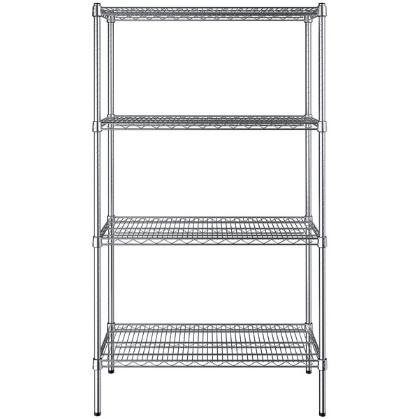 Regency 18" x 36" NSF Chrome 4-Shelf Kit with 64" Posts