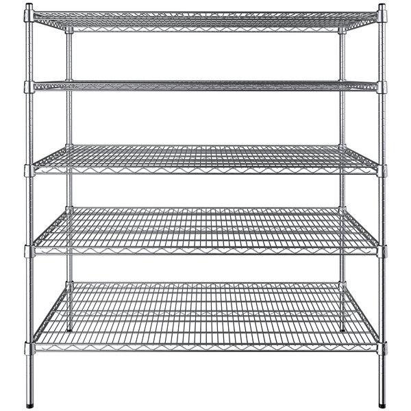 Regency 30" x 48" NSF Chrome 5-Shelf Kit with 54" Posts
