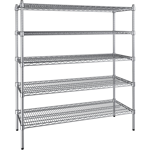 Regency 18" x 48" NSF Chrome 5-Shelf Kit with 54" Posts