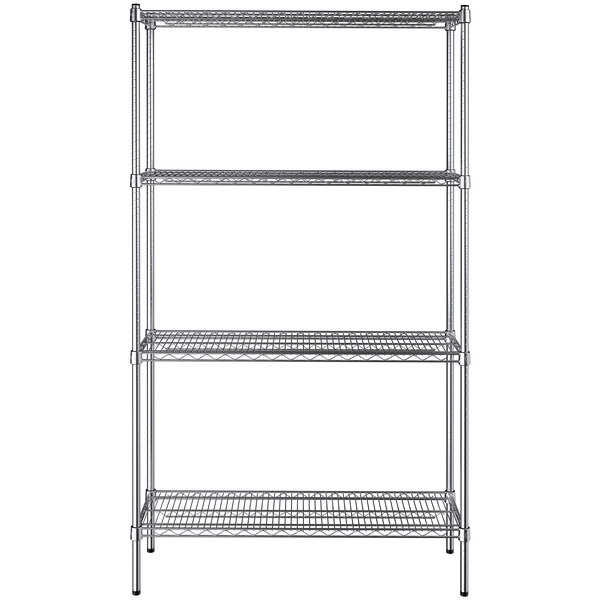 Regency 14" x 42" x 74" NSF Chrome Wire 4-Shelf Kit