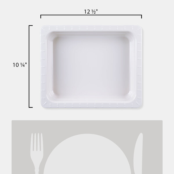 GET ML-18-WH White Melamine 1/2 Size 2 1/2" Deep Food Pan