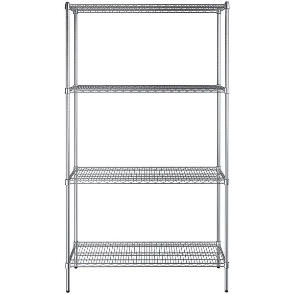 Regency 18" x 48" NSF Chrome Wire 4-Shelf Kit with 86" Posts