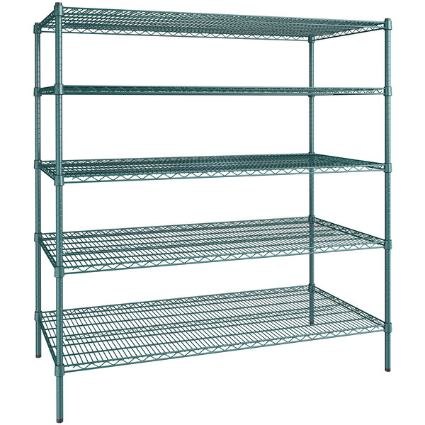 Regency 30" x 60" x 64" NSF Green Epoxy 5-Shelf Kit