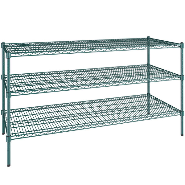 Regency 24" x 60" x 34" NSF Green Epoxy 3-Shelf Kit