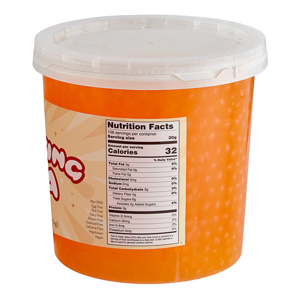 Peach Bursting Boba, Popping Pearls (7.26lb)