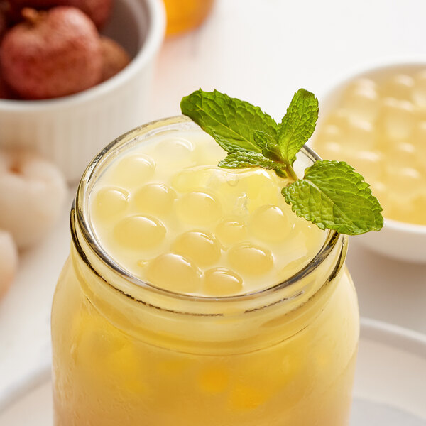 Bossen 7.04 lb. Pure25 Lychee Bursting Boba - 4/Case