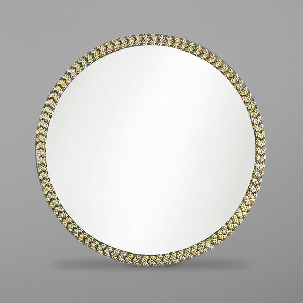 Charge It by Jay 13" Round Silver Mirror Glass Charger Plate - 12/Pack