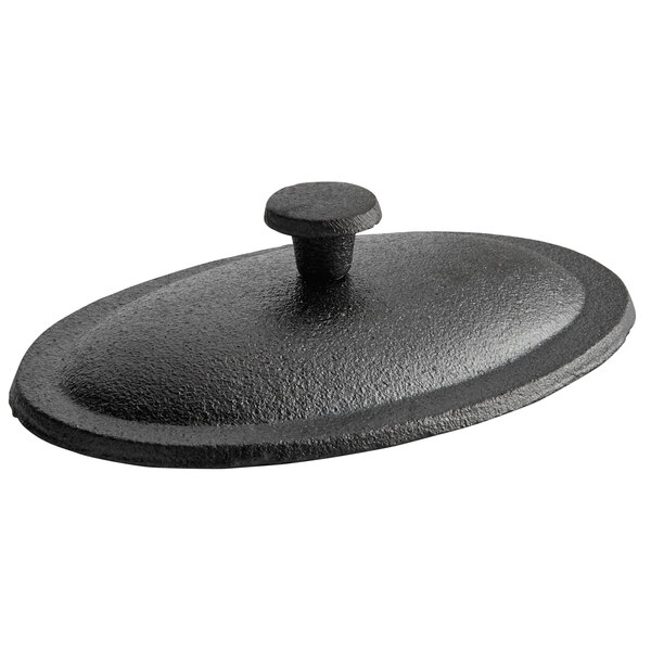 Vollrath 59741-1 Mini Cast Iron Oval Lid for Oval Casserole Dish (5" x 3")