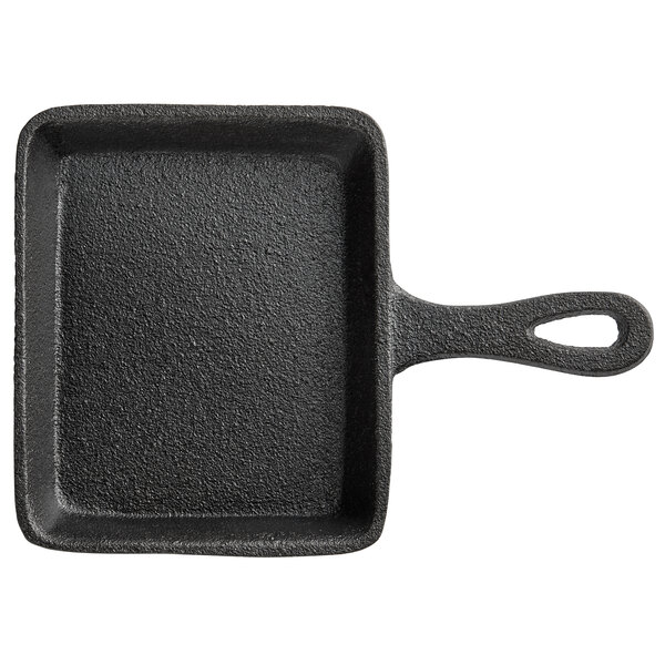 Vollrath 59739 5" x 4" Pre-Seasoned Mini Cast Iron Rectangular Skillet
