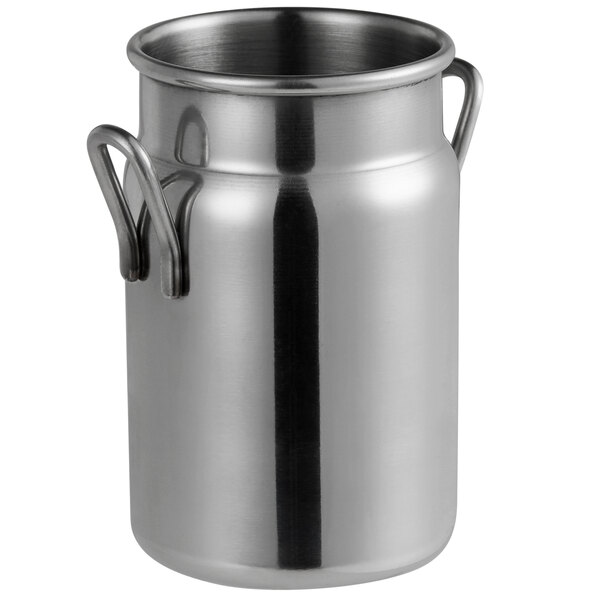 Vollrath 59764 4.9 oz. Mini Milk Can Stainless Steel Creamer