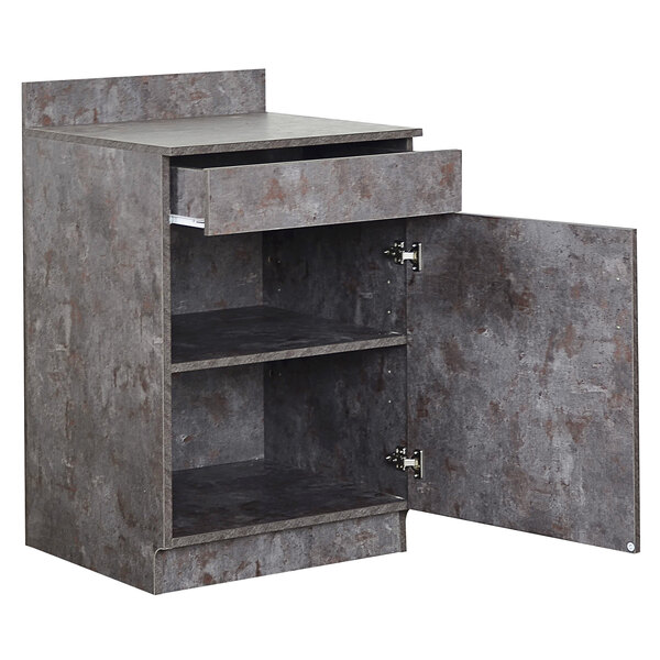 BFM Seating 24" Relic Rustic Copper Melamine Single Door Waitress Station