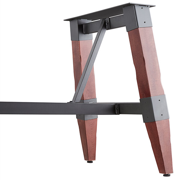 Lancaster Table & Seating Industrial Rustic Mahogany Finish Standard ...