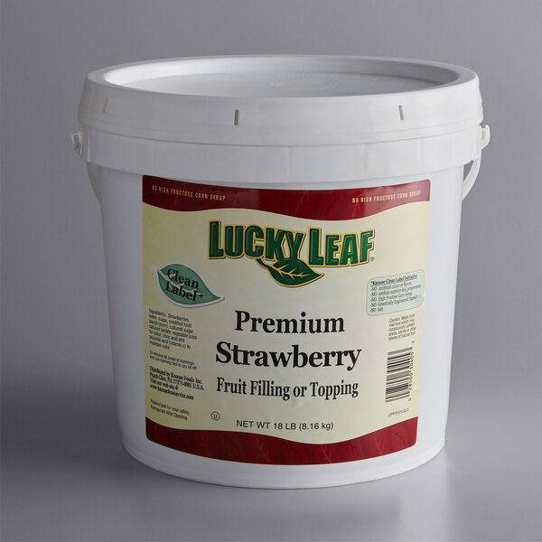 Lucky Leaf Premium Strawberry Fruit Filling & Topping - 18 lb. Pail