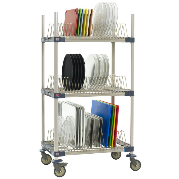 Metro MAX4-PR36VX2 MetroMax 4 Mobile Three Tier Tray Drying Rack - 24 ...