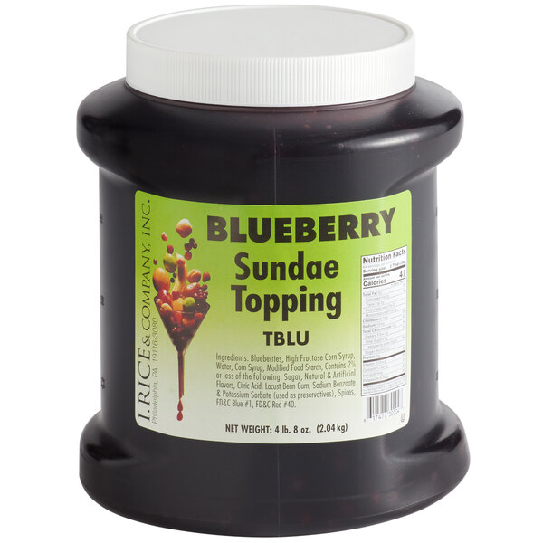 I. Rice 1/2 Gallon Blueberry Dessert / Sundae Topping