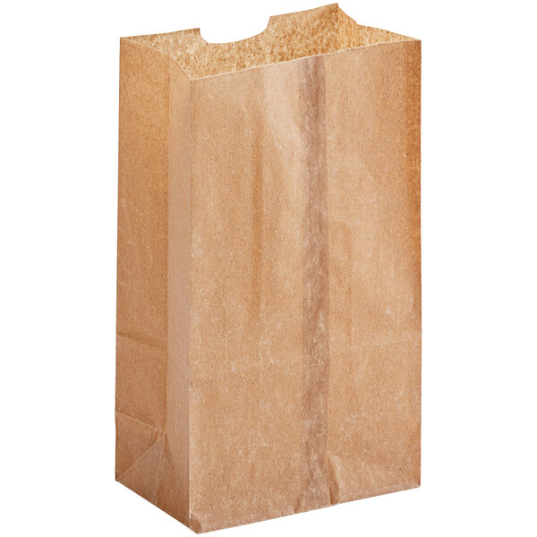 Choice 6 lb. Natural Kraft Waxed Paper Bag - 1000/Case