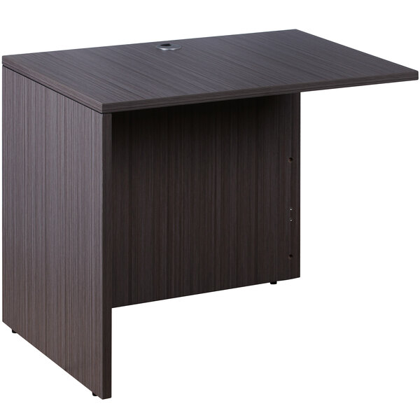 Boss N191-DW Driftwood Laminate Reversible Return Desk - 42" x 20" x 29 ...