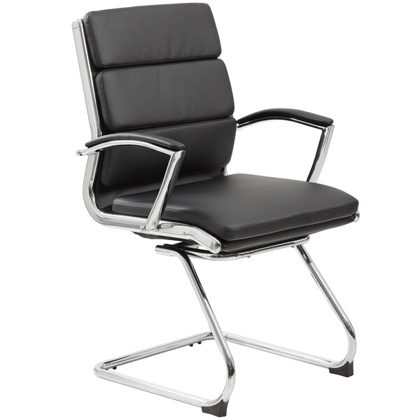 Boss B9479-BK Black CaressoftPlus Executive Guest Chair