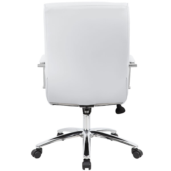 Boss B696C-WT Modern Executive White CaressoftPlus Conference Chair