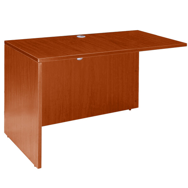 Boss N145-C Cherry Laminate Reversible Return Desk - 47" x 24" x 29"
