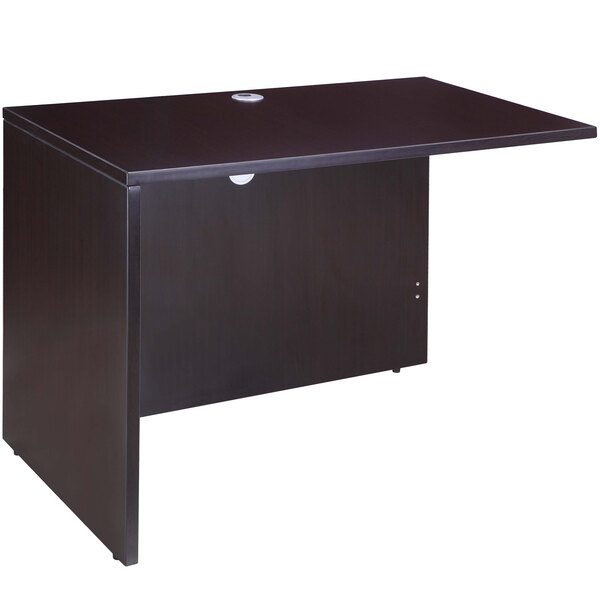 Boss N196-MOC Mocha Laminate Reversible Return Desk - 42" x 24" x 29 1/2"