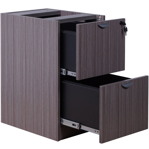 Boss N176-DW Driftwood Laminate Deluxe Locking Pedestal Letter File ...