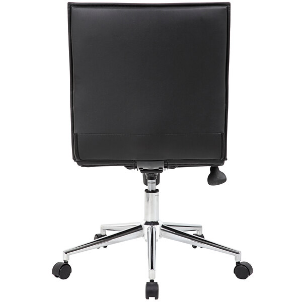 Boss B9534C-BK Black Vinyl Armless Hospitality Task Chair