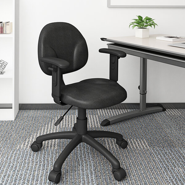 Boss B9091 Diamond Task Chair with Adjustable Arms