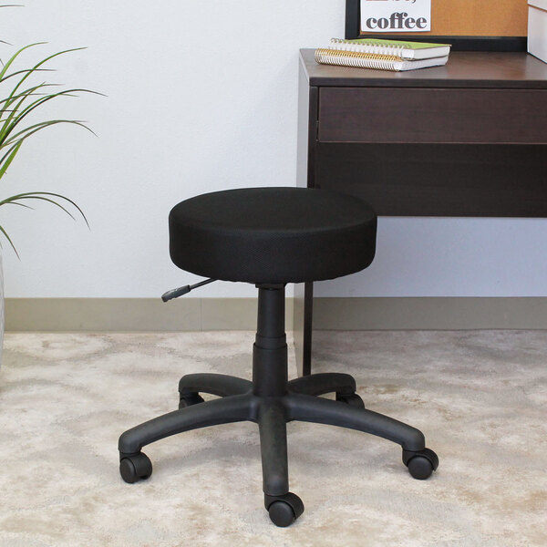 Boss Office B210-BK Black Mesh DOT Stool