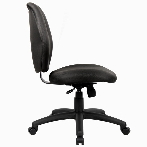 Boss Black Mid-Back Armless Task Chair
